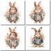 Bunny Sticker Watercolor Bunnies Clipart Bundle Bunny Printable Sticker ...
