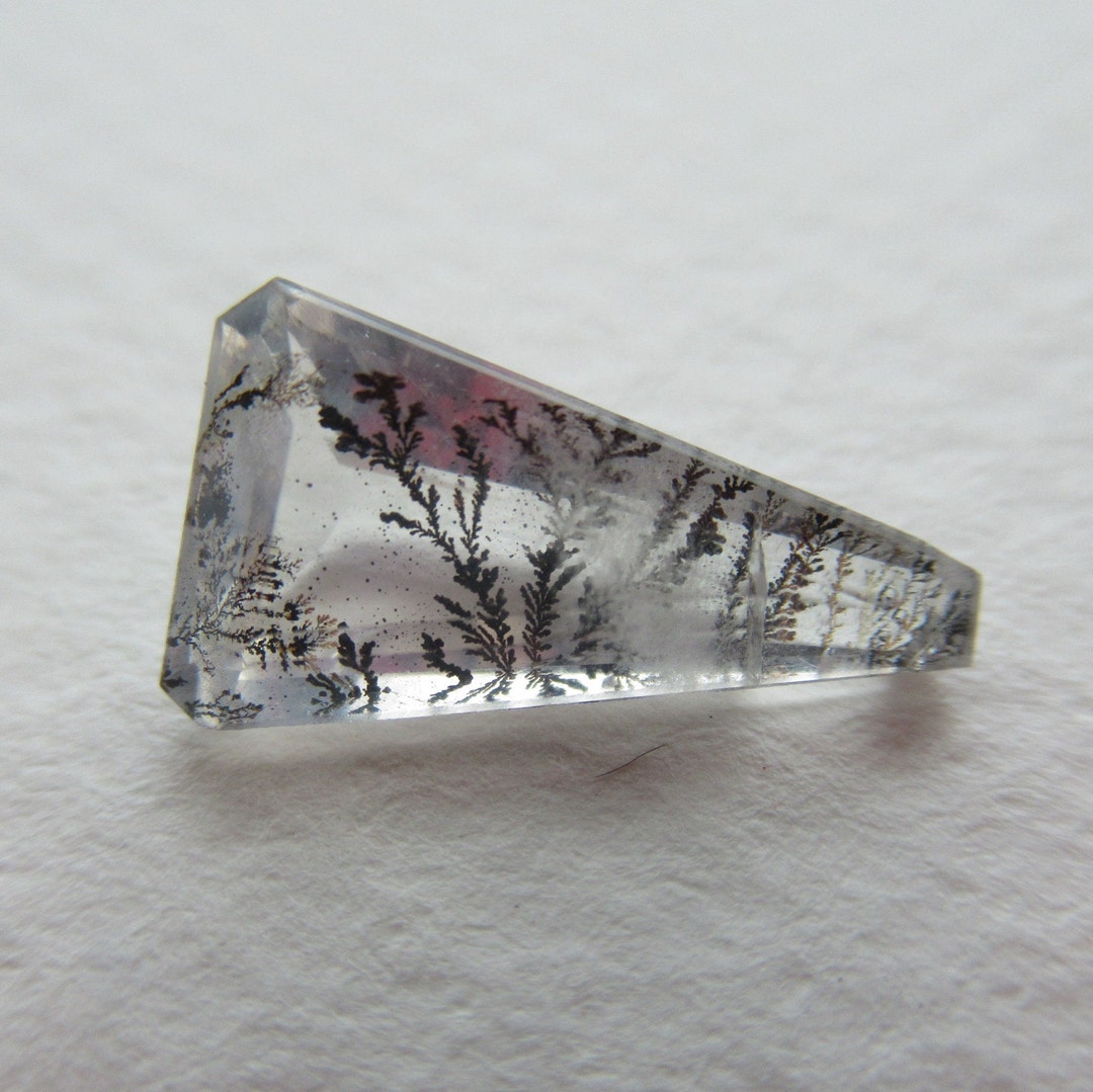 Dendritic Quartz Brazil Faceted Transparent Quartz Gemstone Trapezoid ...