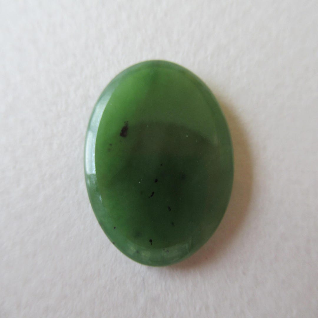 Jade Nephrite Cabochon Dark Green Translucent Large Flat Oval - Etsy