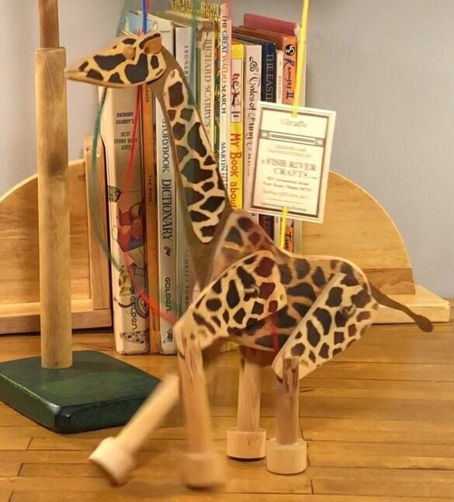 Animated Giraffe - A Marionette Wooden Action Toy Figure - Motion ...