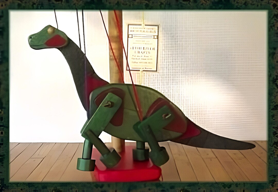 Animated Brontosaurus - A Marionette Wooden Action Toy Figure - Etsy