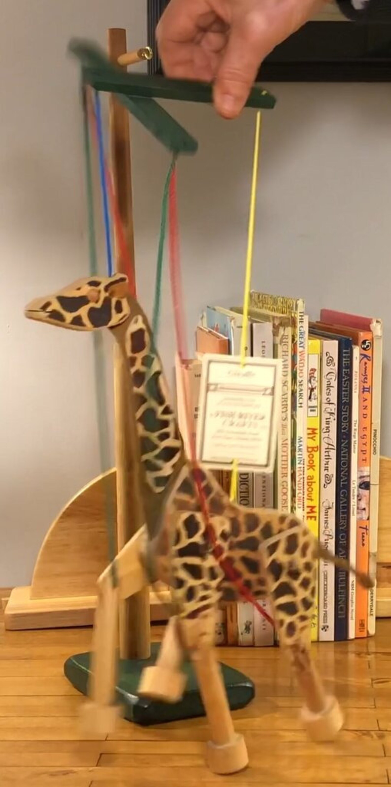 Animated Giraffe - A Marionette Wooden Action Toy Figure - Motion ...