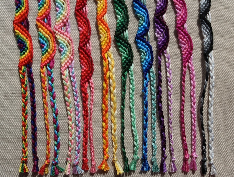 Rainbow Friendship Bracelet | Etsy