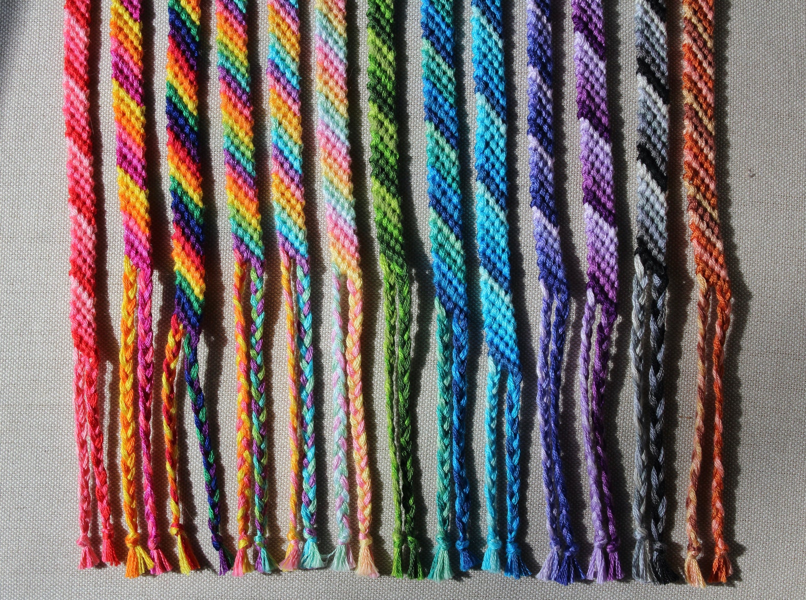 Candy Stripe Friendship Bracelet - Etsy