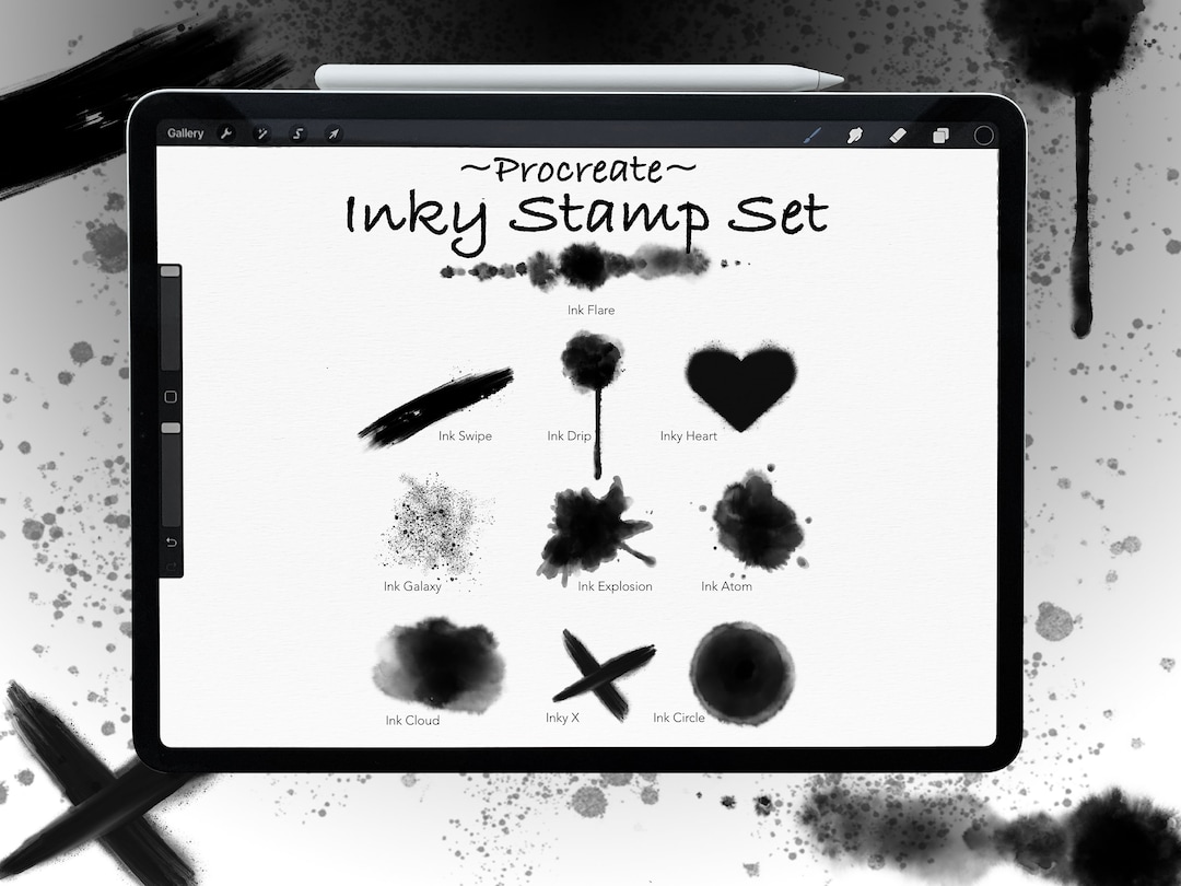 Pixel Princess Inky Stamp Set pour Procreate 10 pinceaux de timbres ...