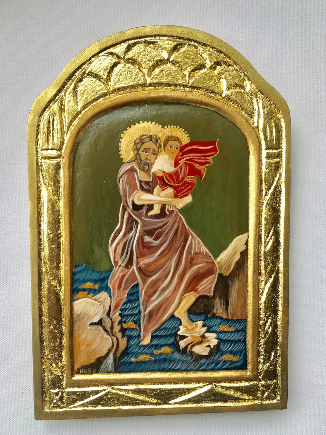 Saint Christopher Crossing the River - Etsy
