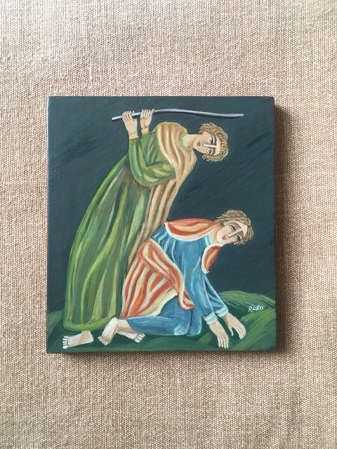 Cain and Abel Icon, Coptic Icon - Etsy