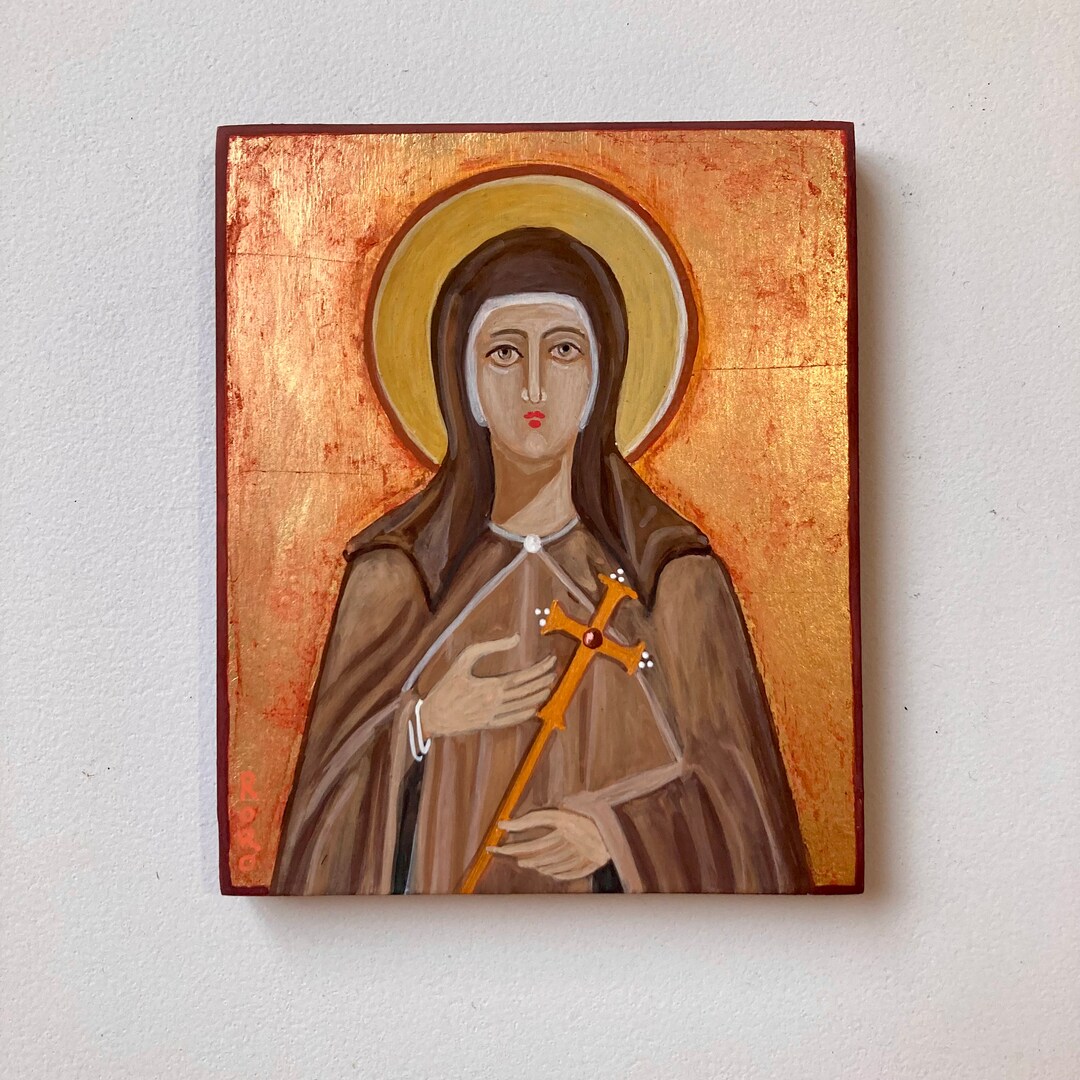 Saint Clare of Assisi, Icon by Rania Kuhn - Etsy