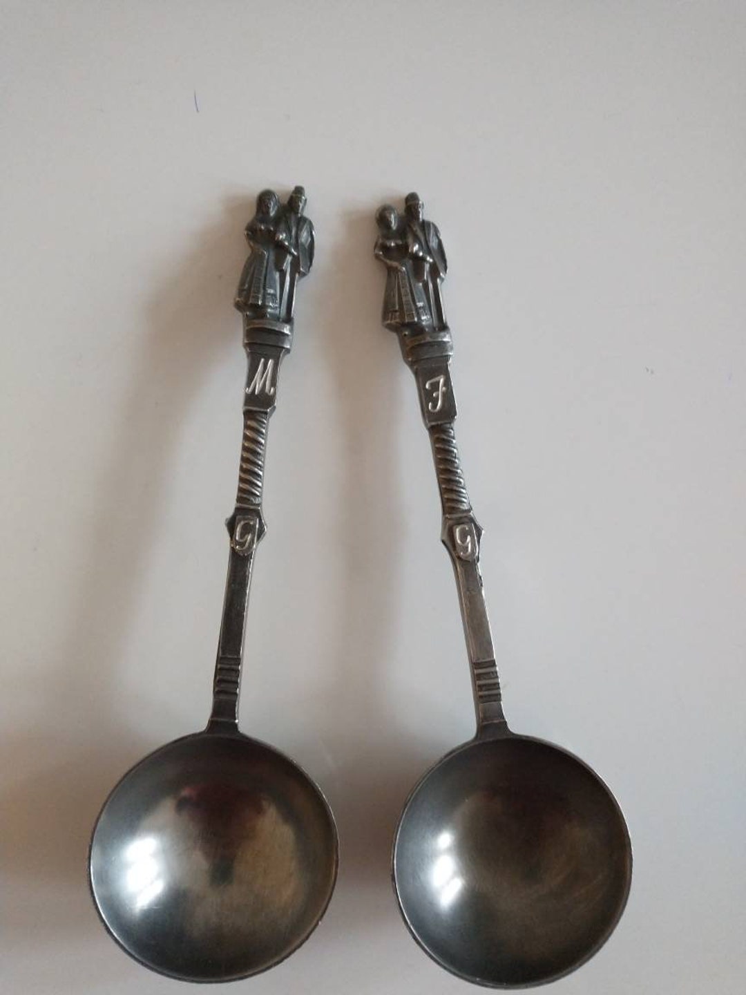 German Wedding Spoon Vintage German Pewter - Wedding Spoon Tin - Etsy