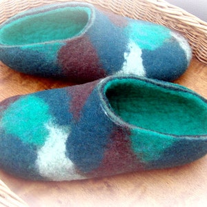 Felt Slippers Men Military Camouflage Wool Home Shoes Handmade Slippers ...