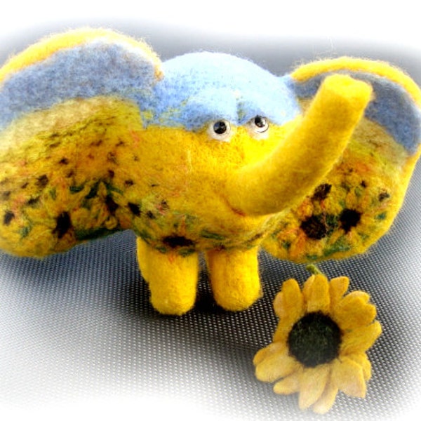 Needle Felt Elephant - Etsy