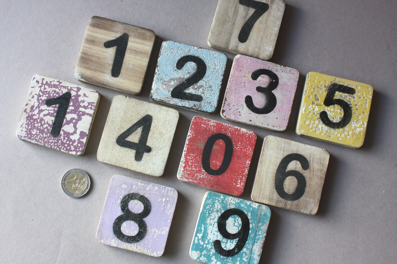 1 Number Scrabble Tiles Letters Rustic Square Wooden Black - Etsy