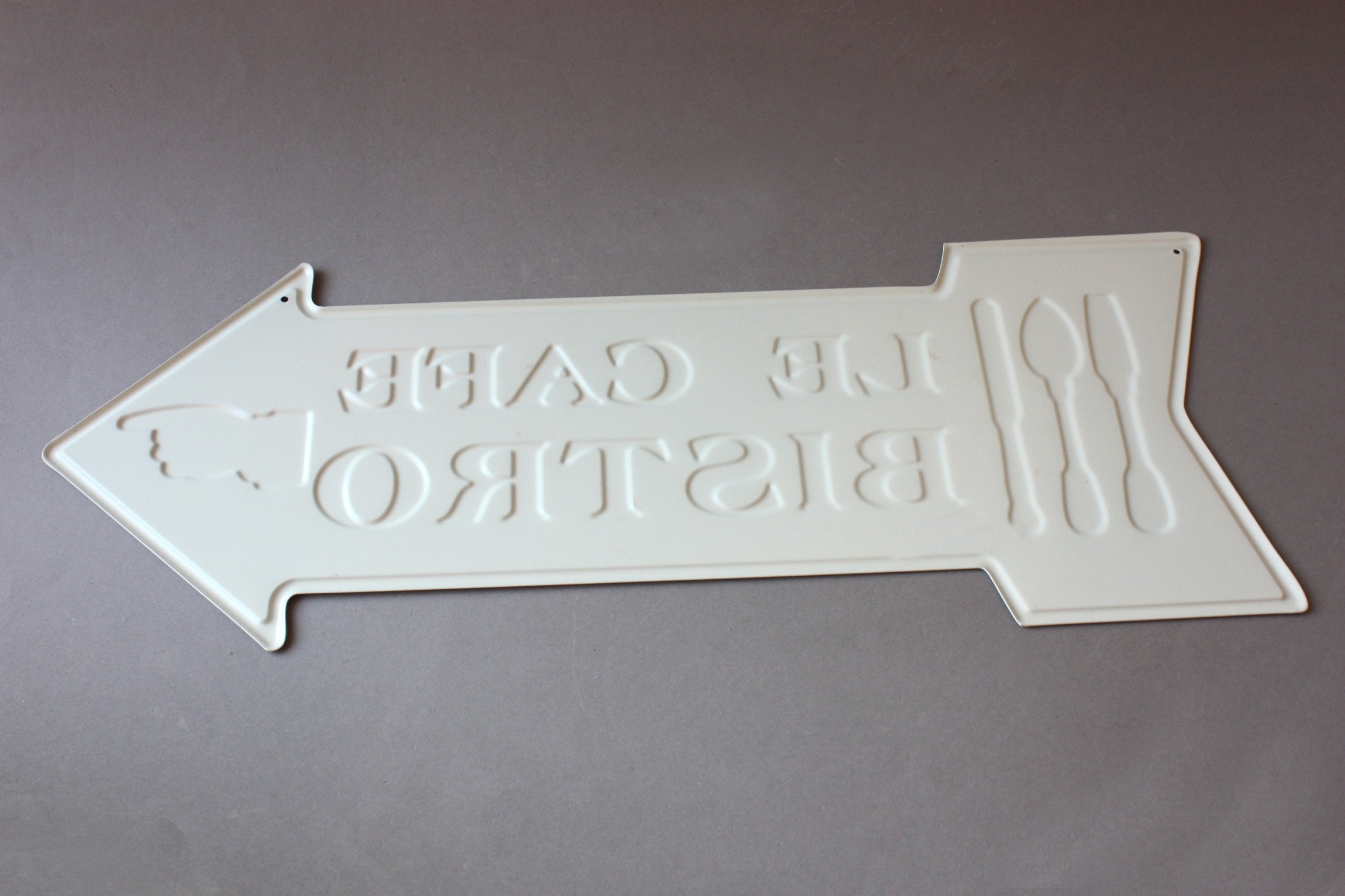 Cafe Bistro Sign Rustic Arrow Shabby Door Sign Wall Hanging | Etsy