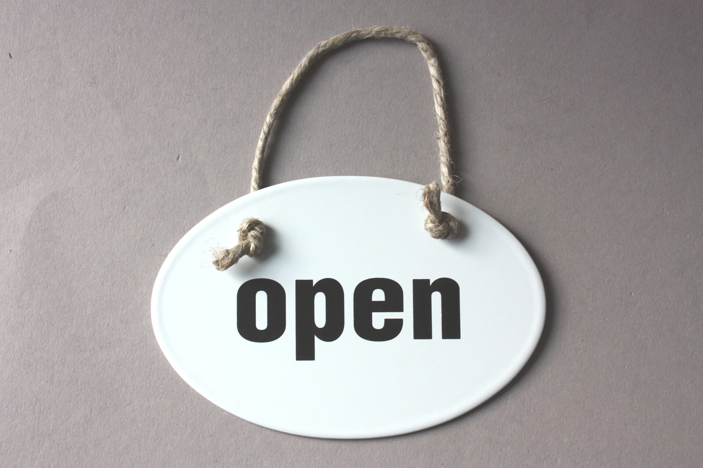 Open closed Türschild, Schild aus Emaille, offen geschlossen ...