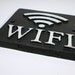 WIFI Sign, WLAN Door Sign, Wall Hanging, Wall Plaque Black White, Iron ...