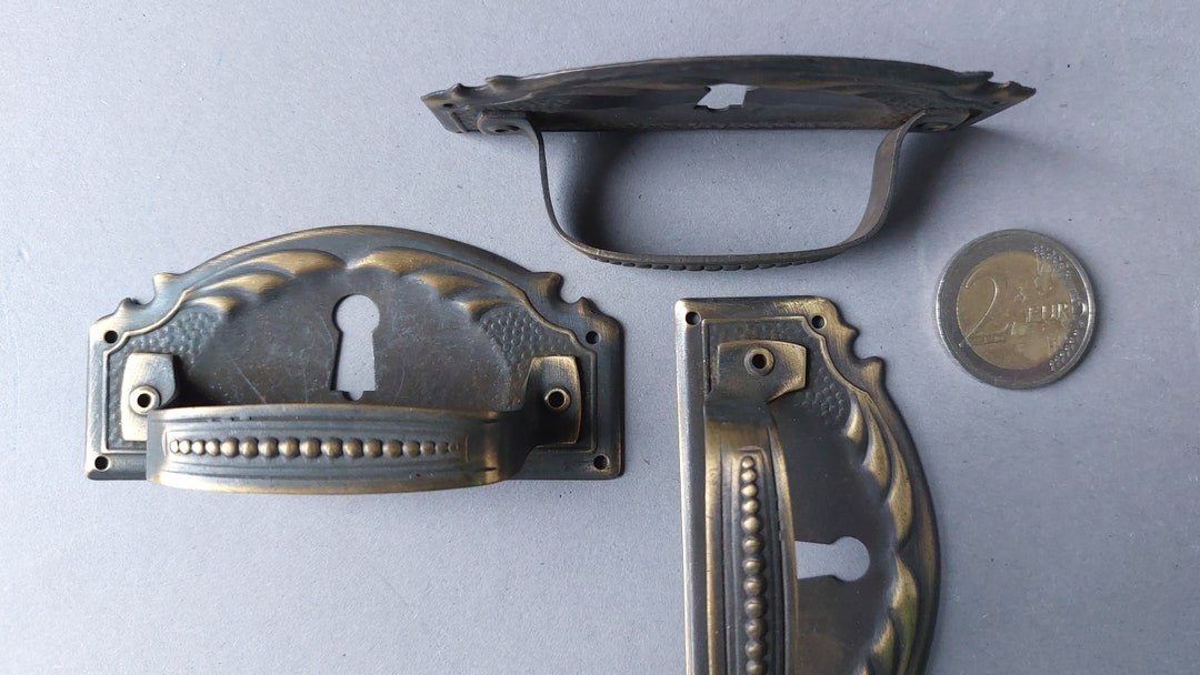 Antique Drawer Pull, Keyhole Cover, Art Nouveau Handles - Etsy