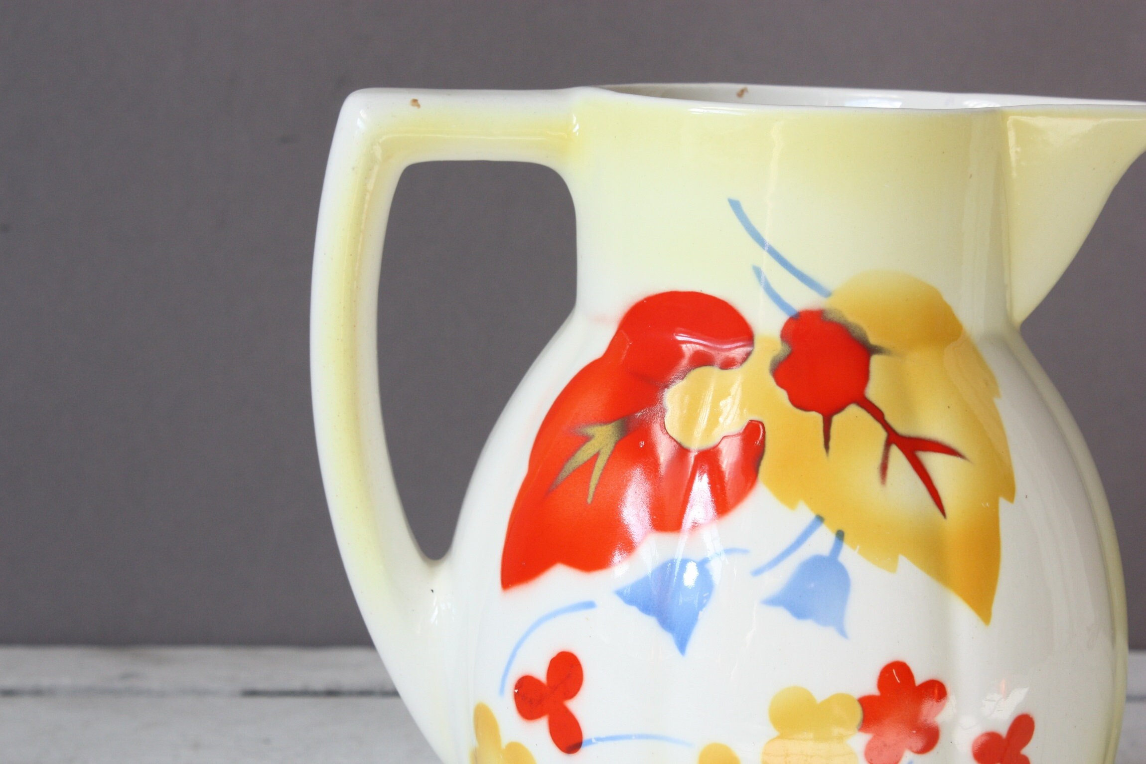 Antique pitcher vintage milk jug 30s 40s juice jar Retro | Etsy