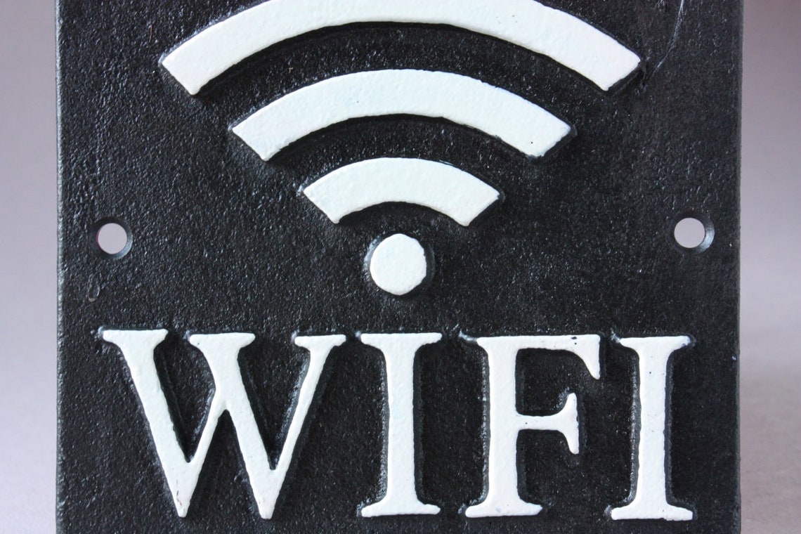 WIFI Sign WLAN Door Sign Wall Hanging Wall Plaque Black | Etsy