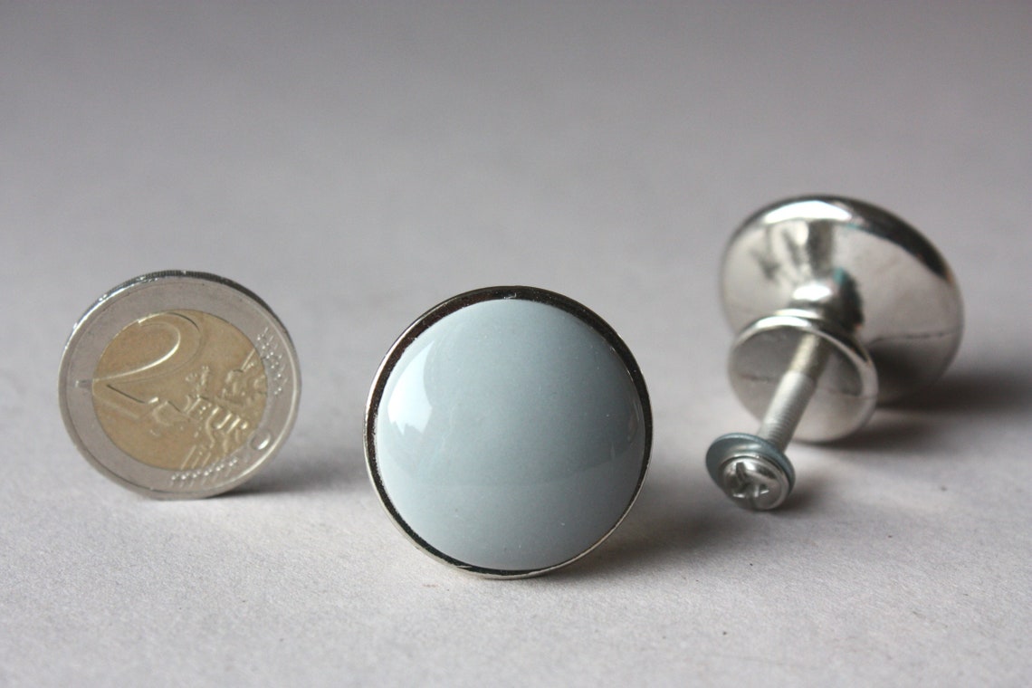 1 grauer Knauf rund Griff Möbelgriff Möbelknauf | Etsy