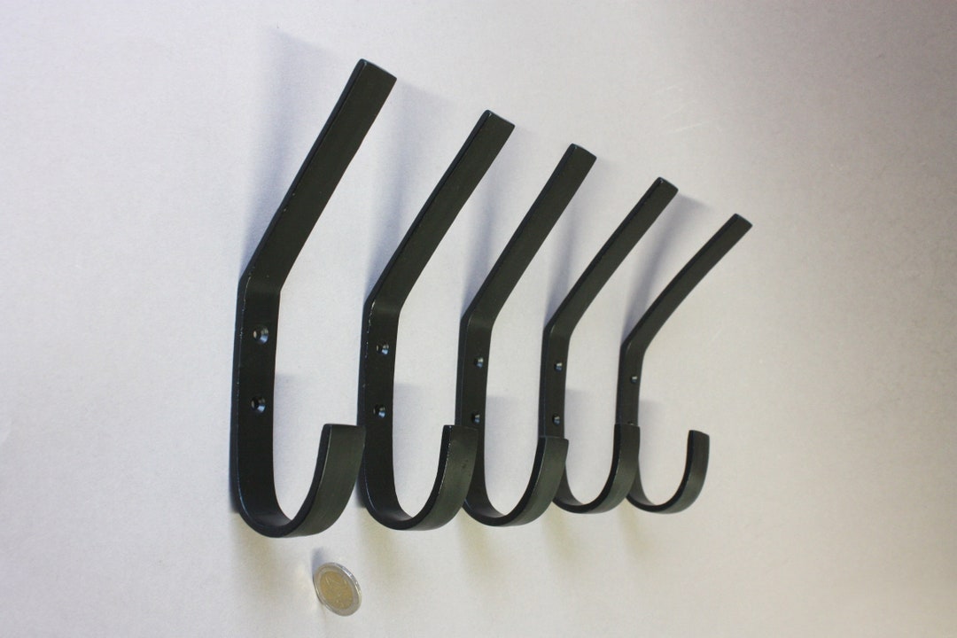 4 Large Wall Hooks Black, Modern Coat Hooks, Bathroom Hooks - Etsy
