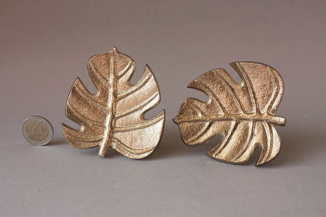 Monstera Door Knob 4.72", Leaf Handle for Chest of Drawers, Jungle Door ...