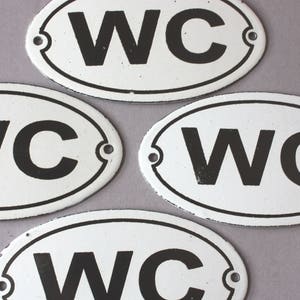 WC Enamel Sign Lavatory Sign - Etsy