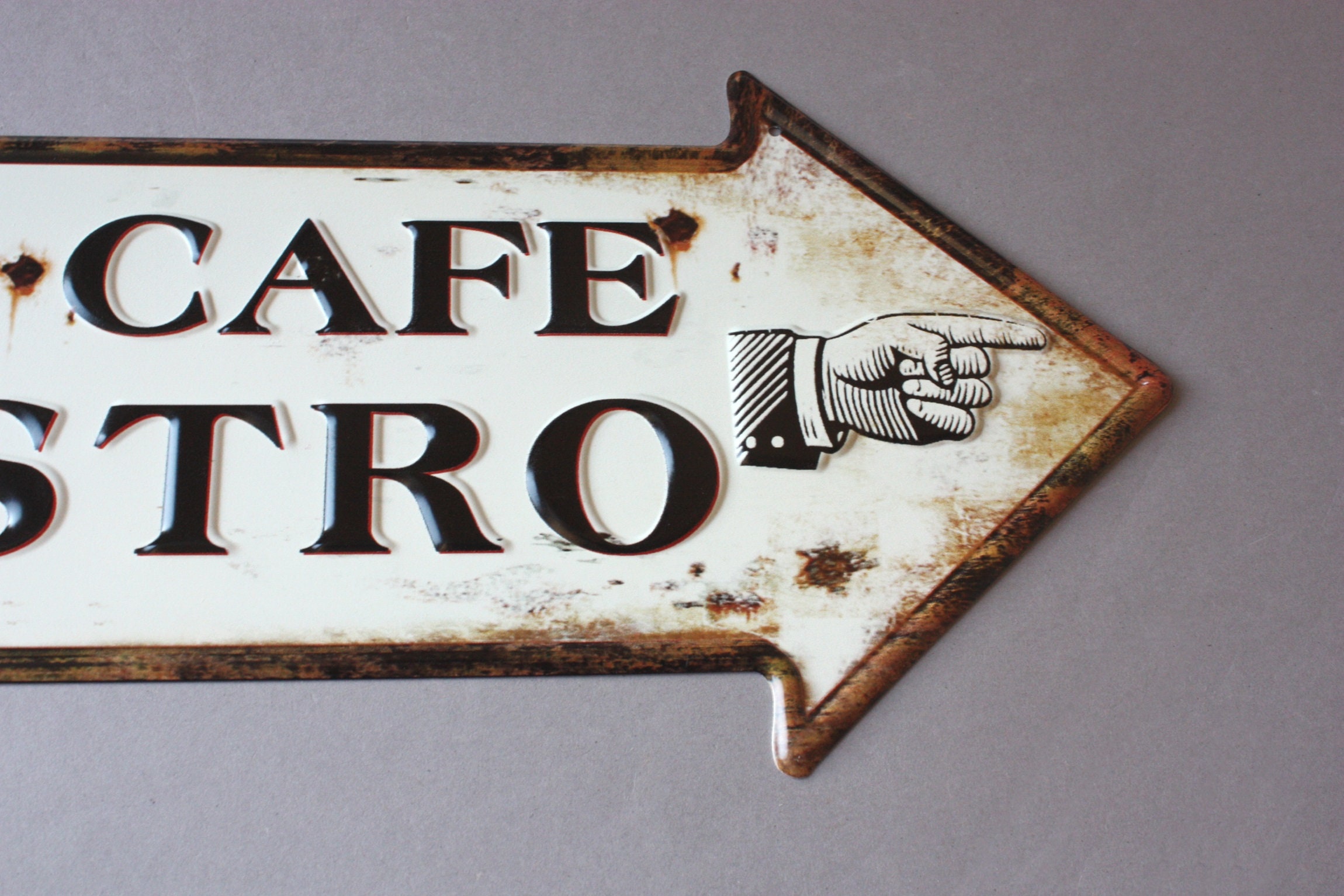 Cafe Bistro Sign Rustic Arrow Shabby Door Sign Wall Hanging - Etsy UK