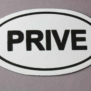 Prive Sign Enamel, Door Sign - Etsy