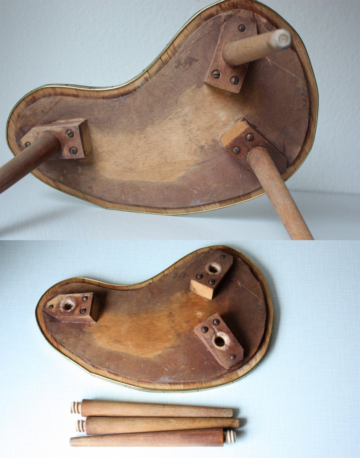 Small Coffee Table Kidney Shaped / Plant Stand / Side Table / | Etsy UK