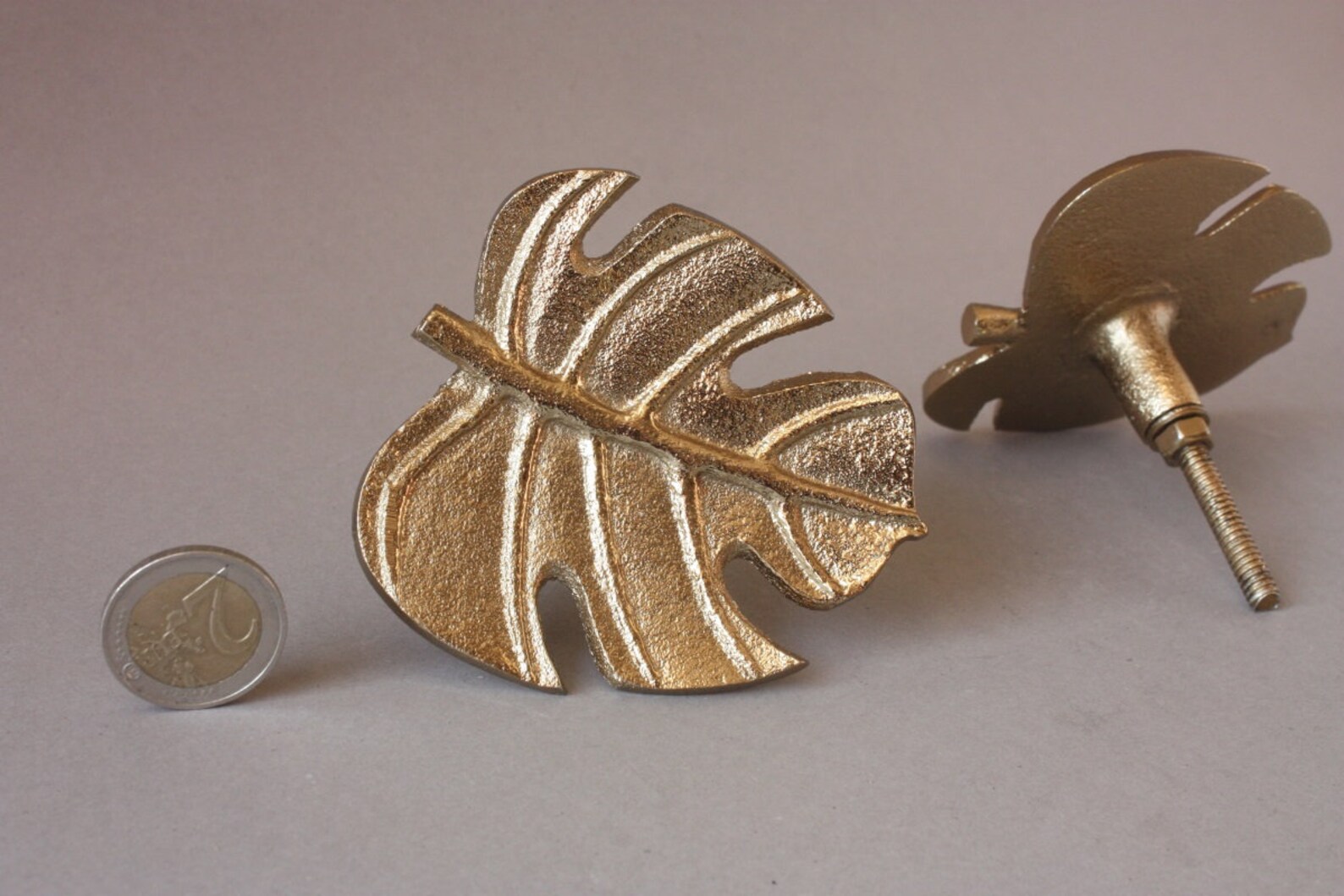 Monstera Door Knob 4.72", Leaf Handle for Chest of Drawers, Jungle Door ...