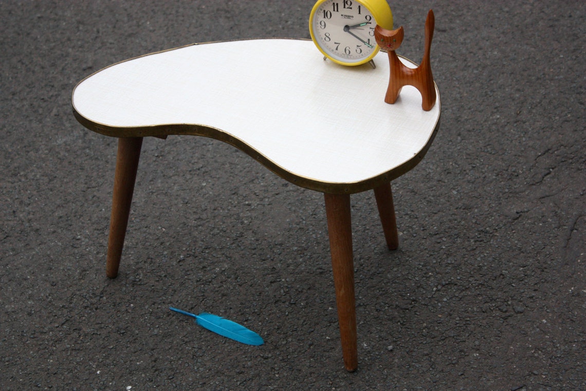 Small Coffee Table Kidney Shaped / Plant Stand / Side Table / | Etsy UK