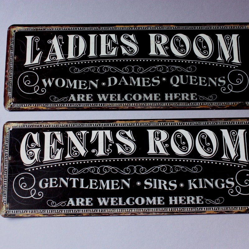 Men and Women Restroom Sign - Etsy
