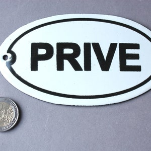 Prive Sign Enamel, Door Sign - Etsy