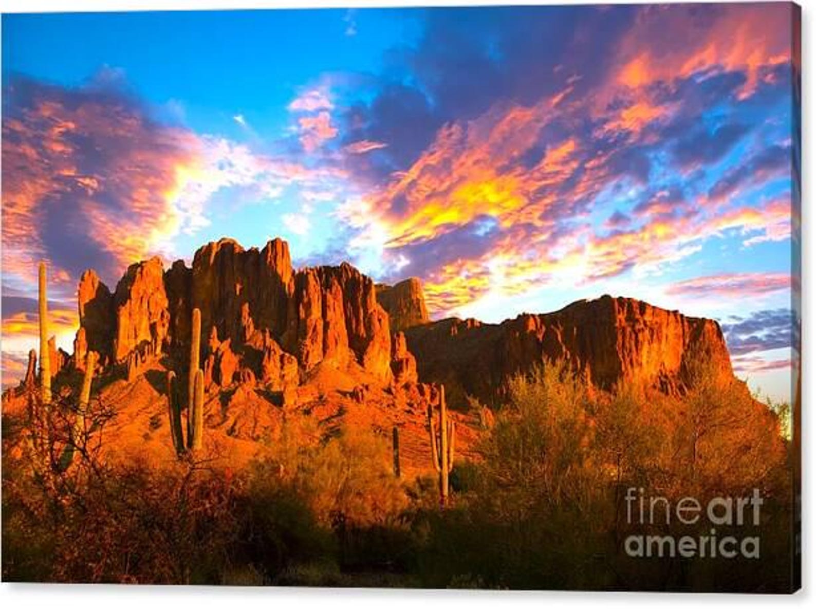 Superstition Mountains Sunrise Fine Art Photography Print 8x10 Also ...