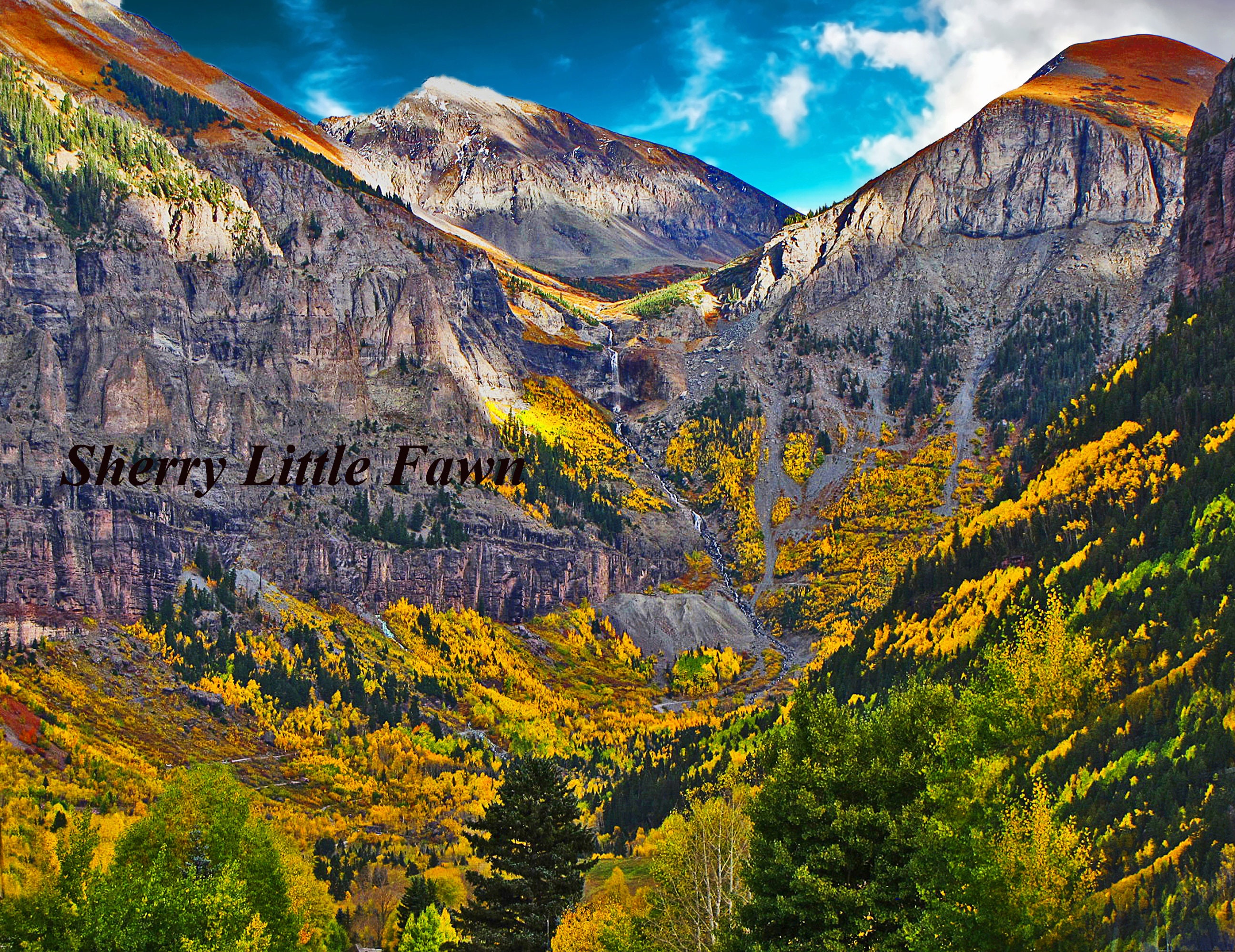 Ingram Falls Mountain in Telluride Colorado Fall Colors Wall Art; Fine ...