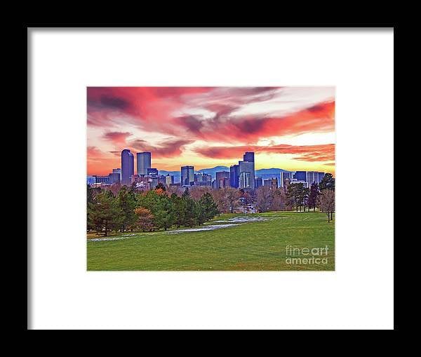 Sunset in Denver Colorado, Sunset, Beautiful Skyline Sunrise Over ...