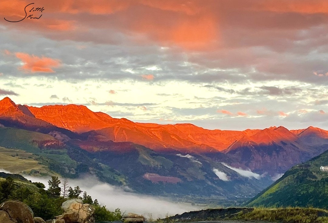 Mount Emma, Alpin Glow at Sunset, Telluride Colorado, Sunset, Fine Art ...