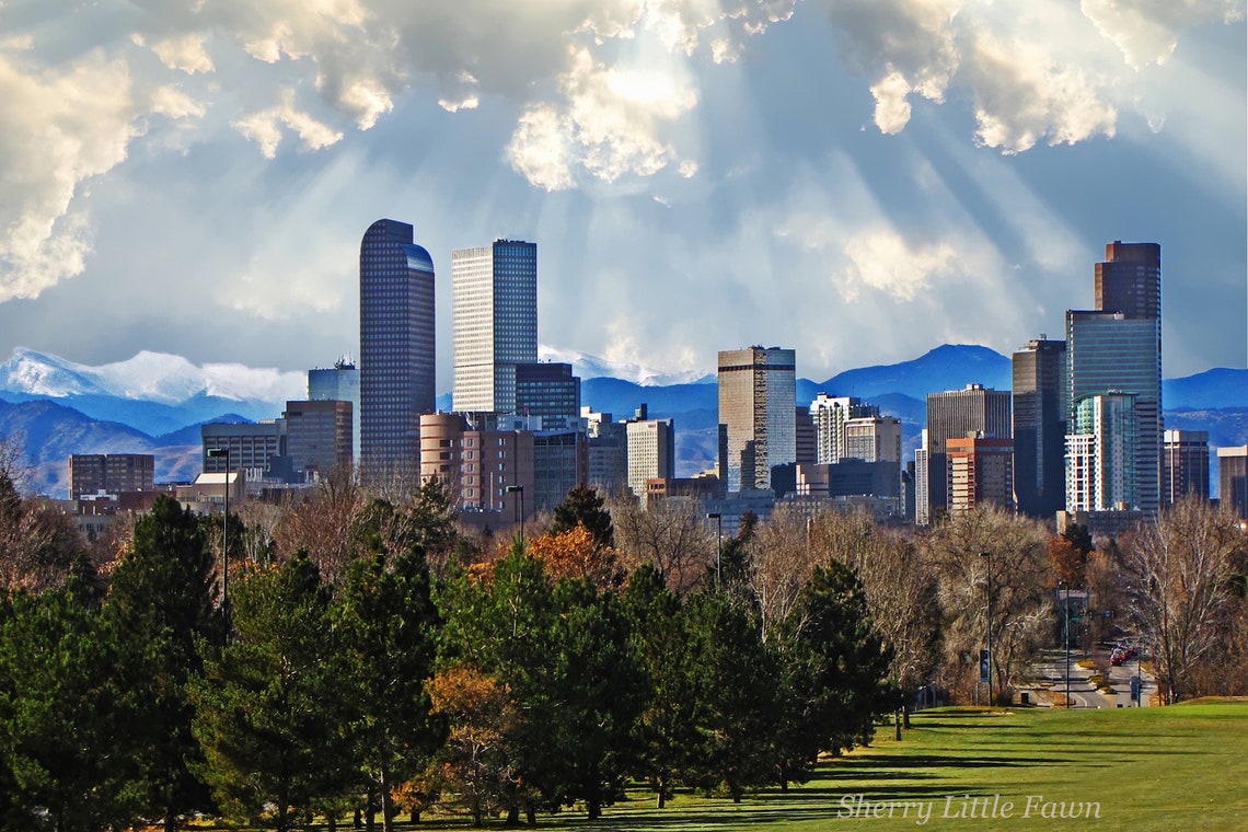 Fall Day In Downtown Denver Colorado Morning In Denver 8 X 10 Glossy Print Fine Art