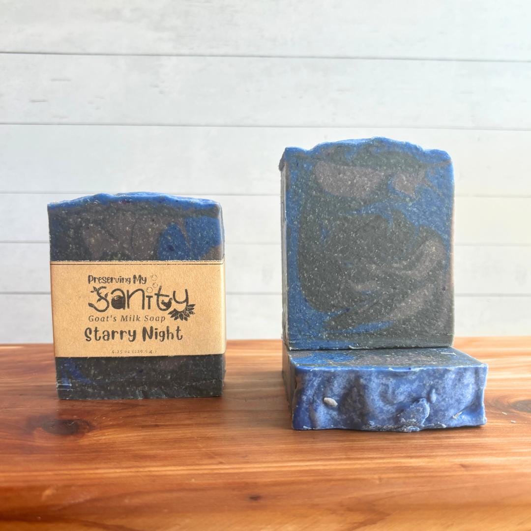 Starry Night Goat Milk Soap | Small Batch Cold Process Artisan Soap ...