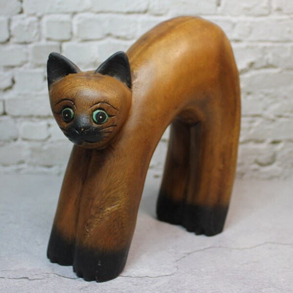 Carved Cat Table - Etsy