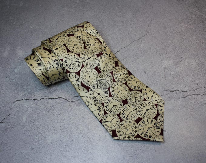 Vintage Clock Tie Museum Artifacts Made in USA. Great Gift for Him ...