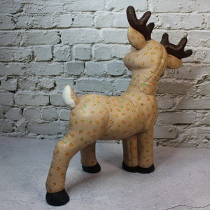 Vintage Ceramic Christmas Reindeer Decor. Unique Hand Painted Softy ...