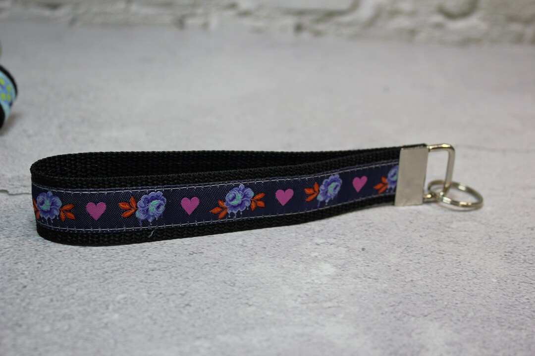 Key Fob, Lanyard. 1 Key Fob Made With Webbing and Woven Ribbon ...