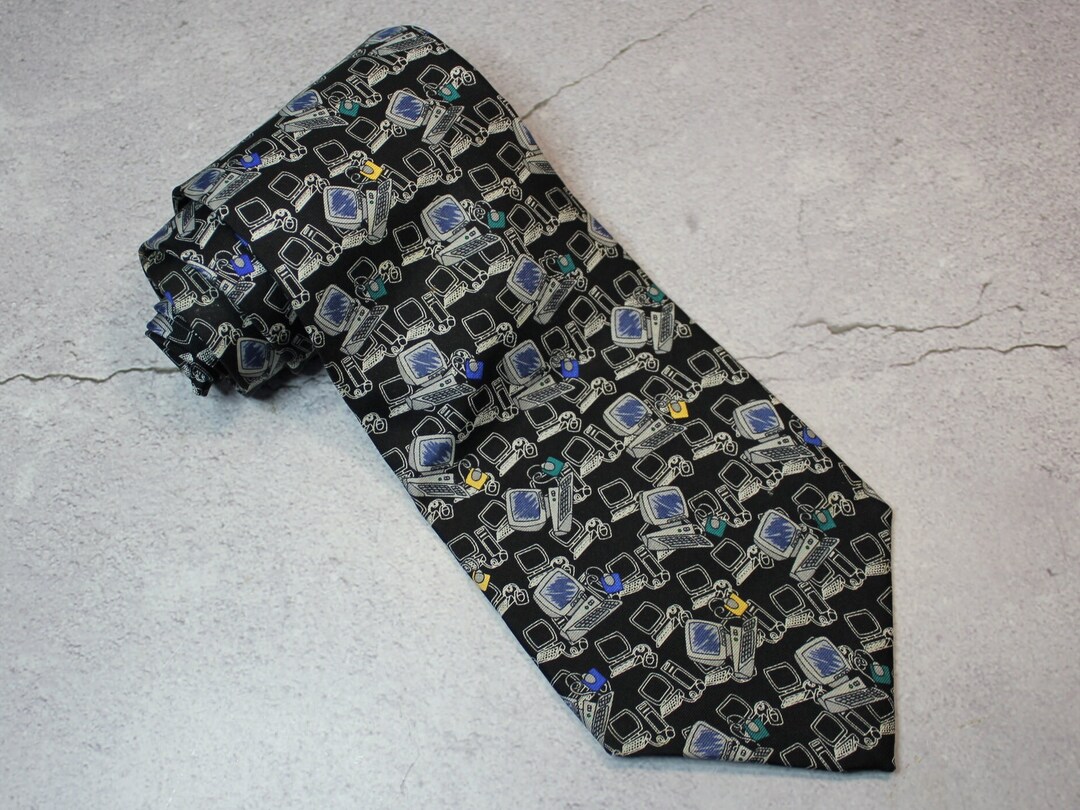 Vintage Tie. Early Computer Necktie. Tech Tie. Grad Gift, Fathers Day ...