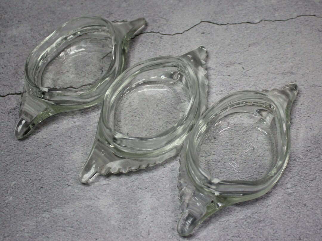 Vintage Imperial Crab Baking Dishes, Clear. 1940's Glasbake Oven Ware ...