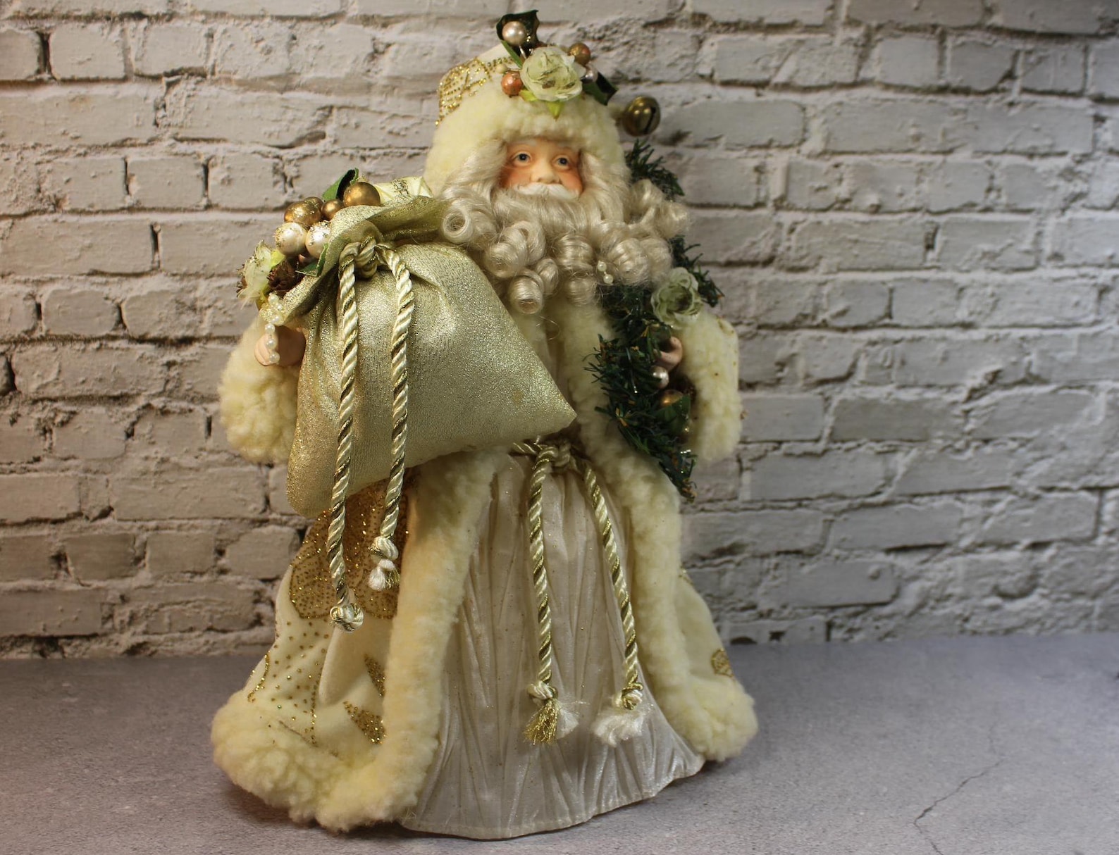 Vintage Tree Topper, Woodland Santa. Christmas Tree Topper or Table Top ...