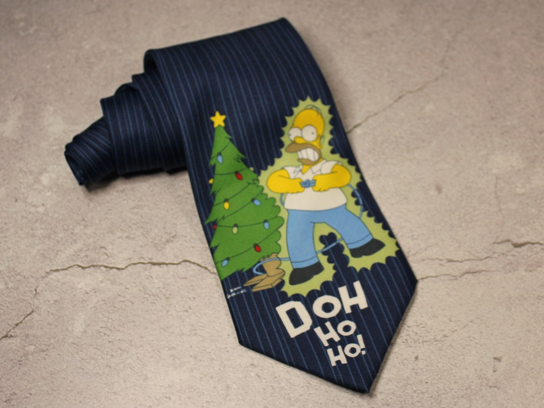 Vintage Mens Tie. Christmas Homer Simpson Necktie, Neckwear. Great ...