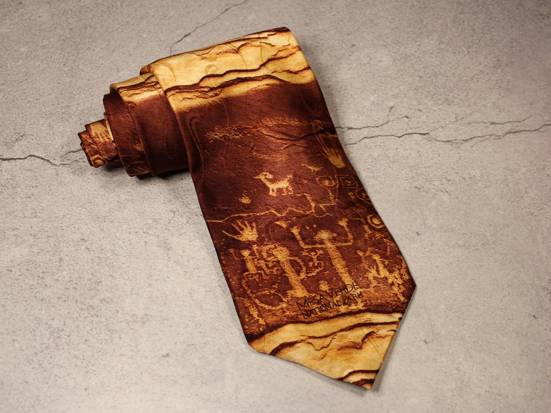 Vintage Tie. Mesa Verde State Park Necktie. Graduation Gift, Fathers ...