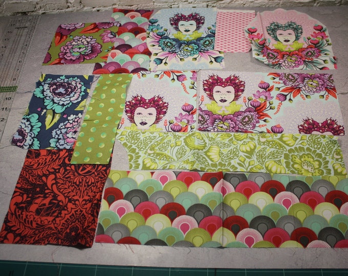 Tula Pink Rare and OOP Elizabeth Scrap Bundle. Hard to Find and Out of ...