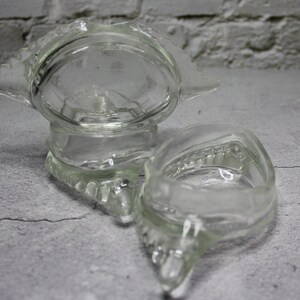 Vintage Imperial Crab Baking Dishes, Clear. 1940's Glasbake Oven Ware ...